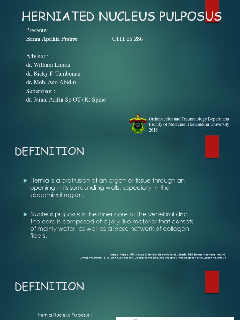 Herniated Nucleus Pulposus | PDF | Human Anatomy | Musculoskeletal System