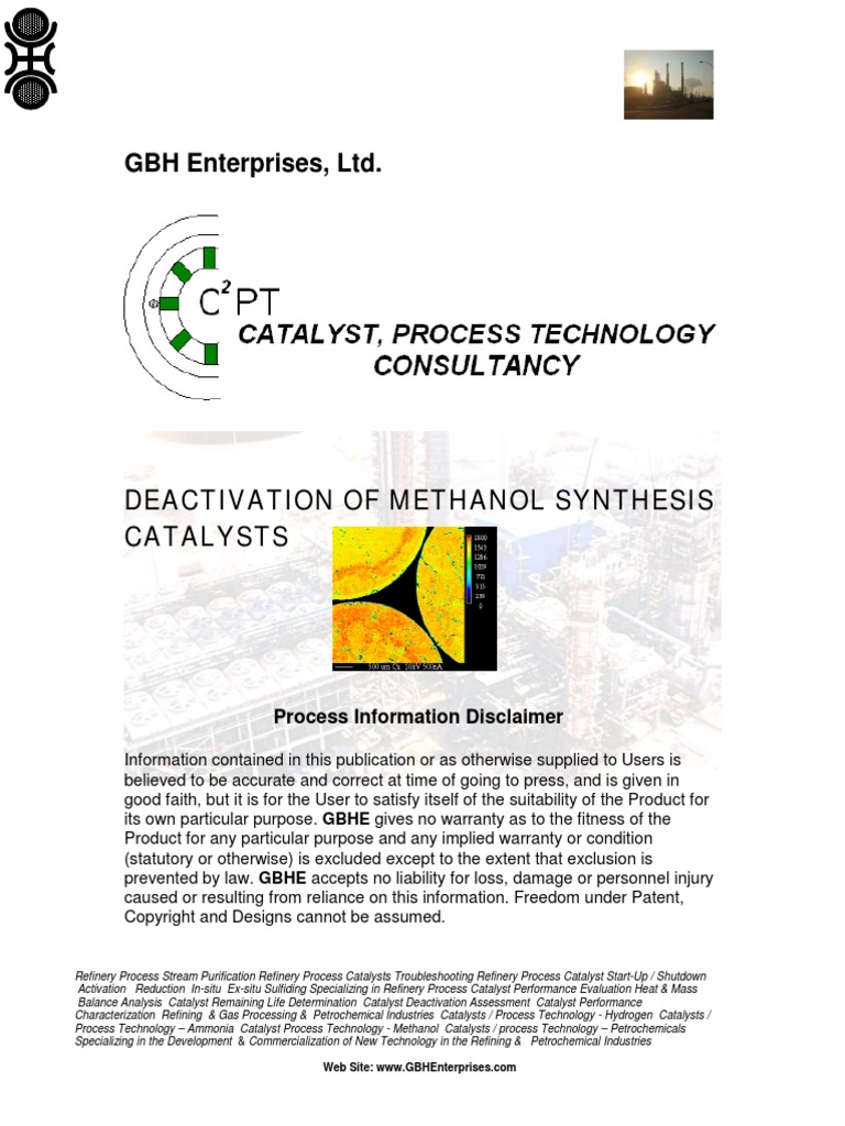 Deactivation Methanol Synthesis Catalyst | PDF | Sintering | Catalysis