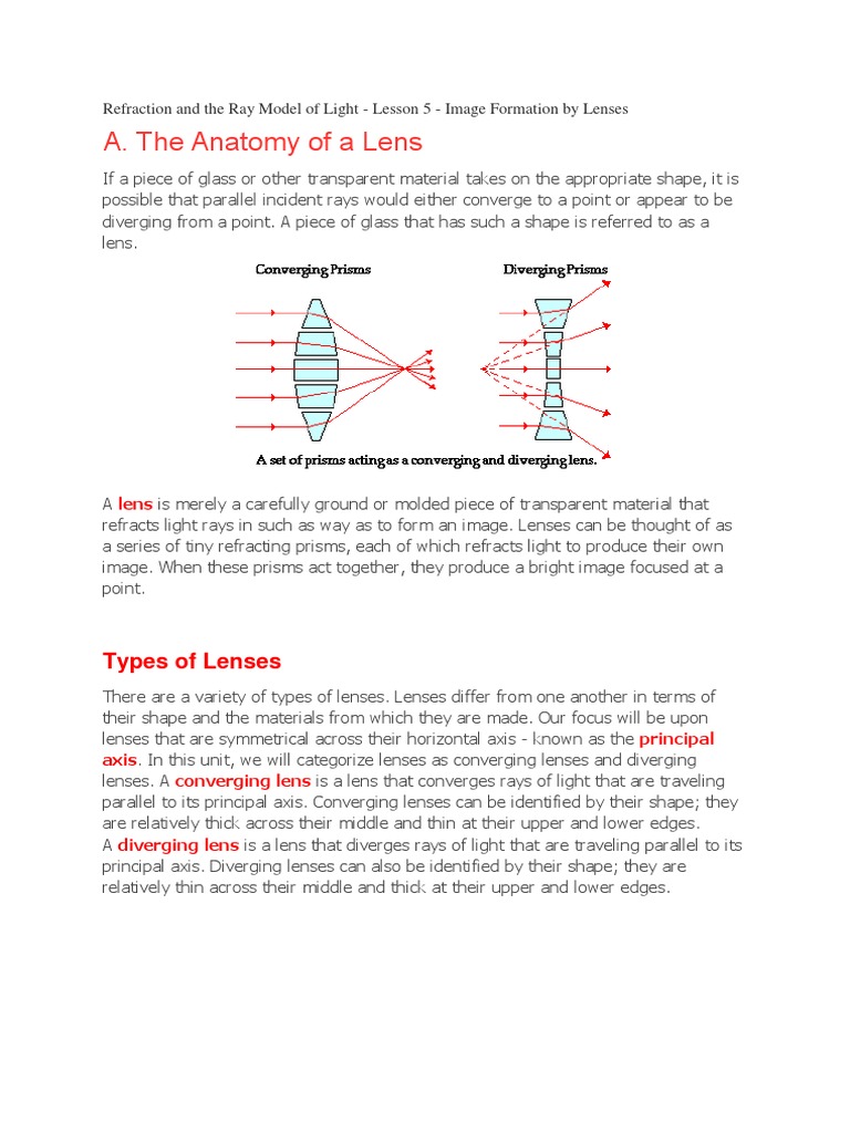 Refraction Lesson 5 | PDF | Lens (Optics) | Refraction