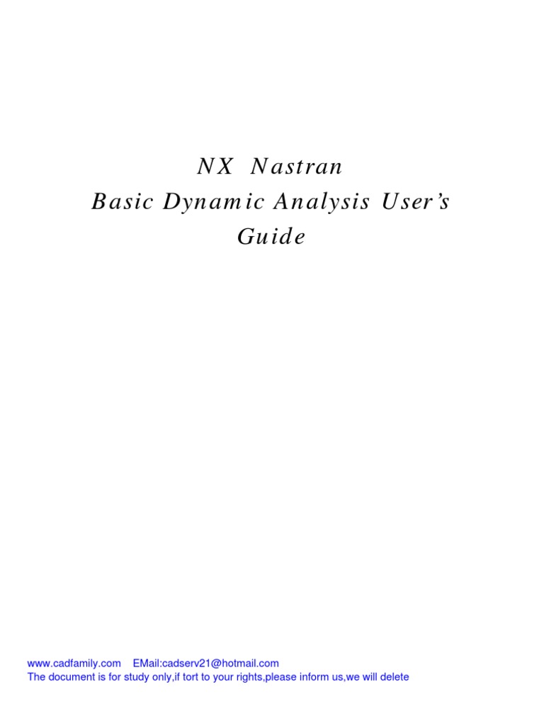 NX Nastran Basic Dynamic Analysis Users Guid | PDF | Proprietary ...