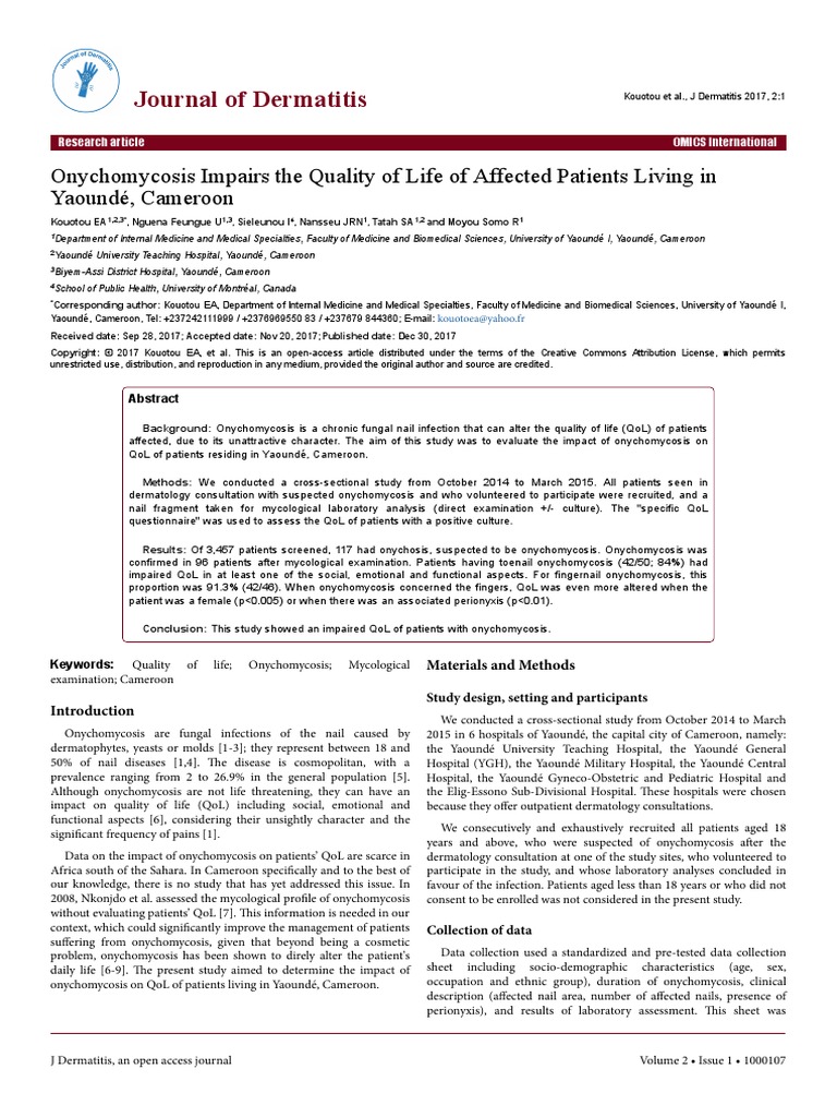Comparison of A New Sensitive Skin Questionnaire and Baumanns ...