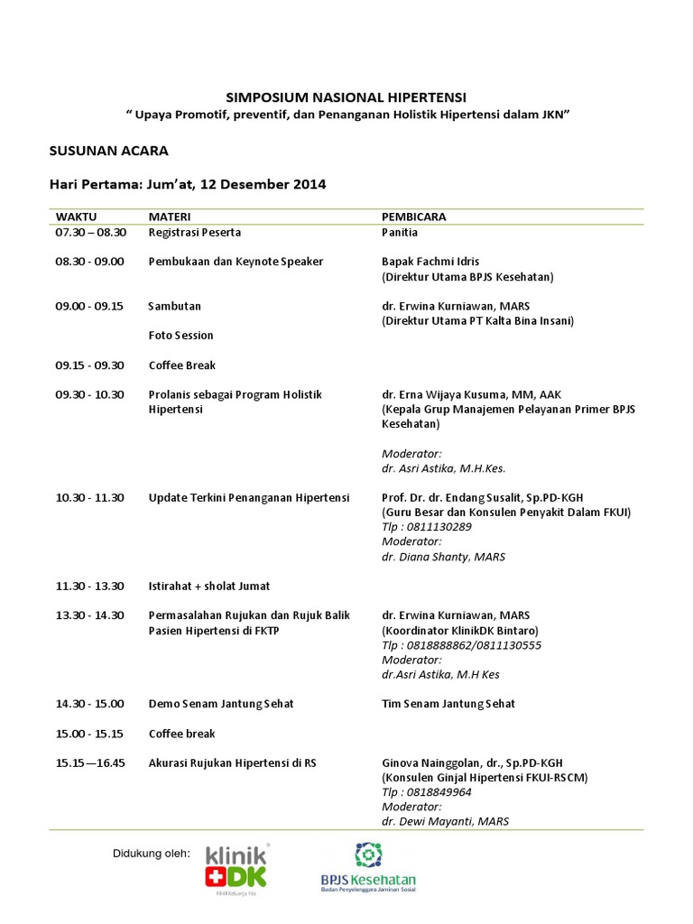 Susunan Acara-1 | PDF | Sains & Matematika