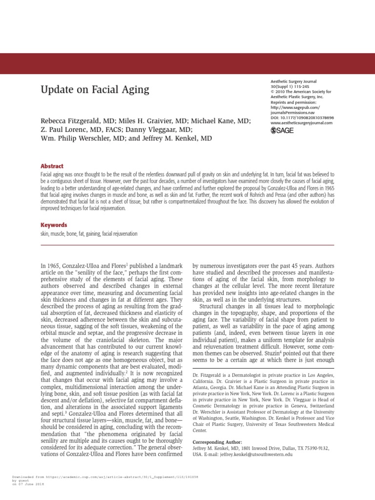 Facial Aging | PDF | Skin | Ageing