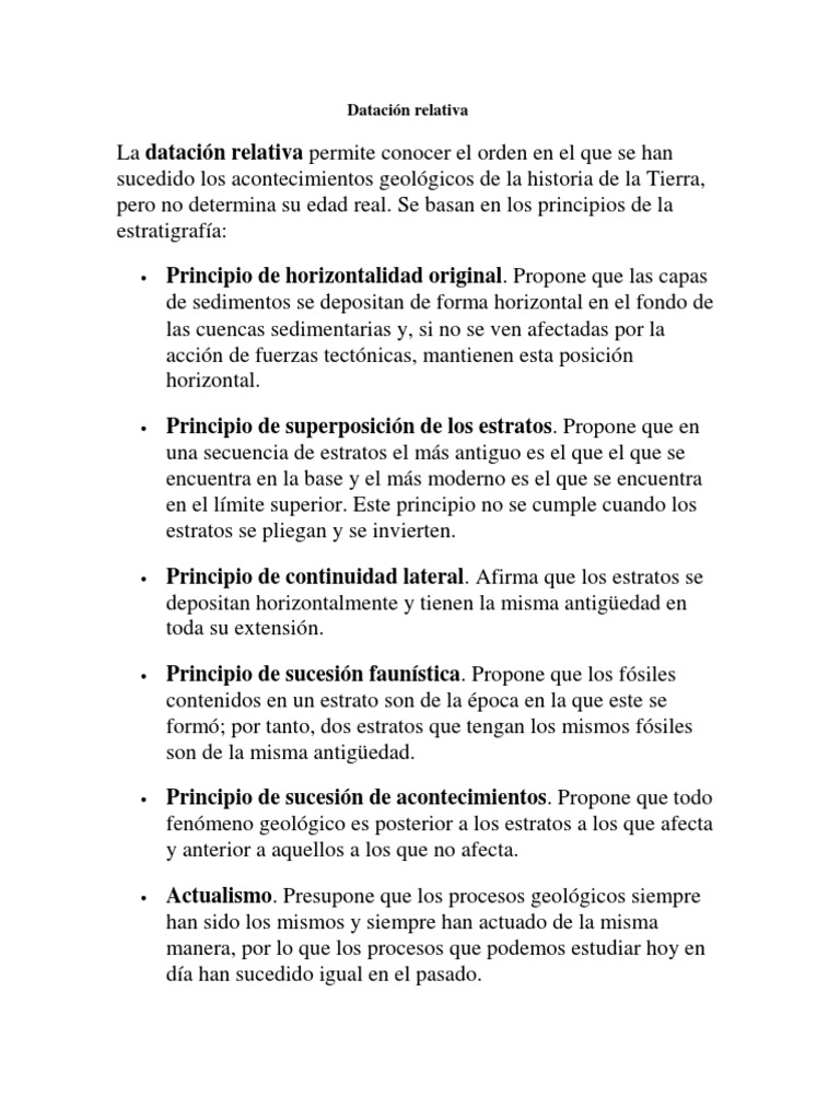 Datación Relativa | PDF
