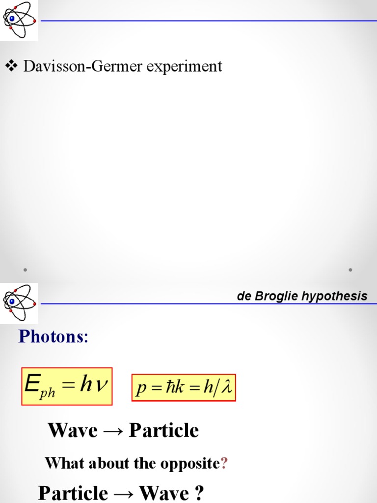 Davission Experiment | PDF | Condensed Matter | Electromagnetic Radiation