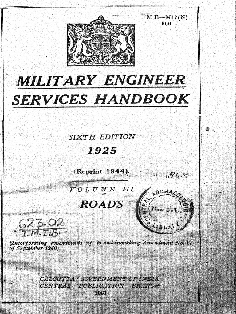 Military Engineer Services Handbook 1944 Reprint | PDF