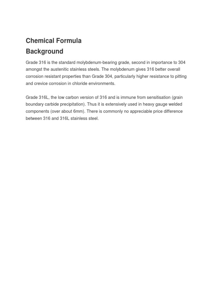 Chemical Formula | PDF