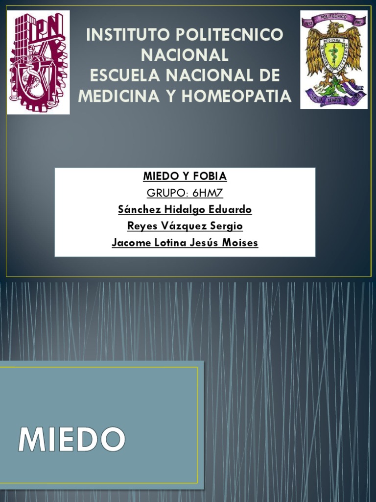 Miedo y Fobia | PDF | Temor | Fobia