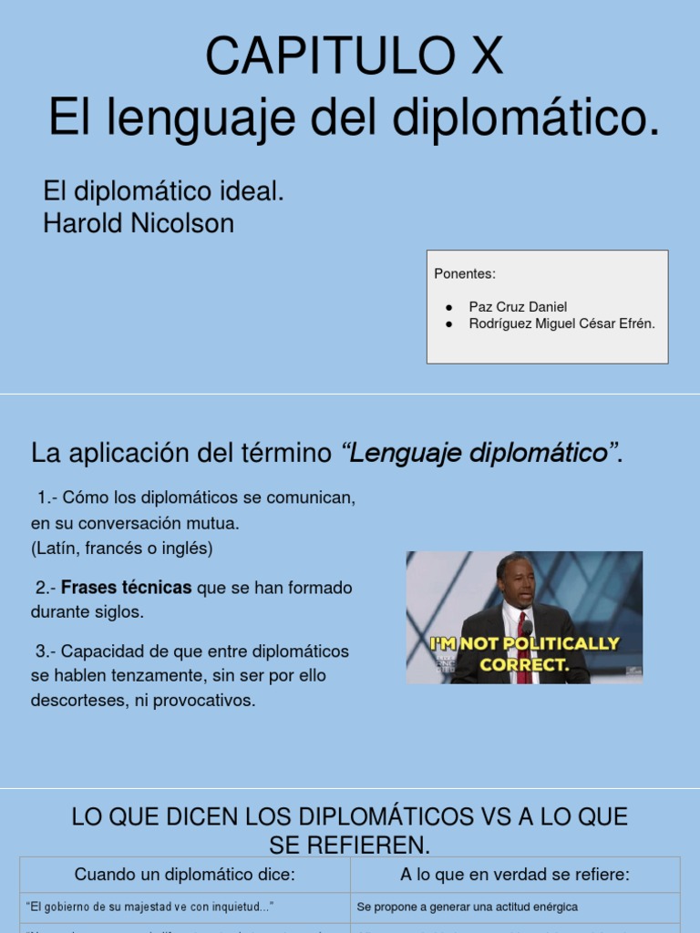 El Lenguaje Del Diplomático. | PDF | Diplomacia | Relaciones ...