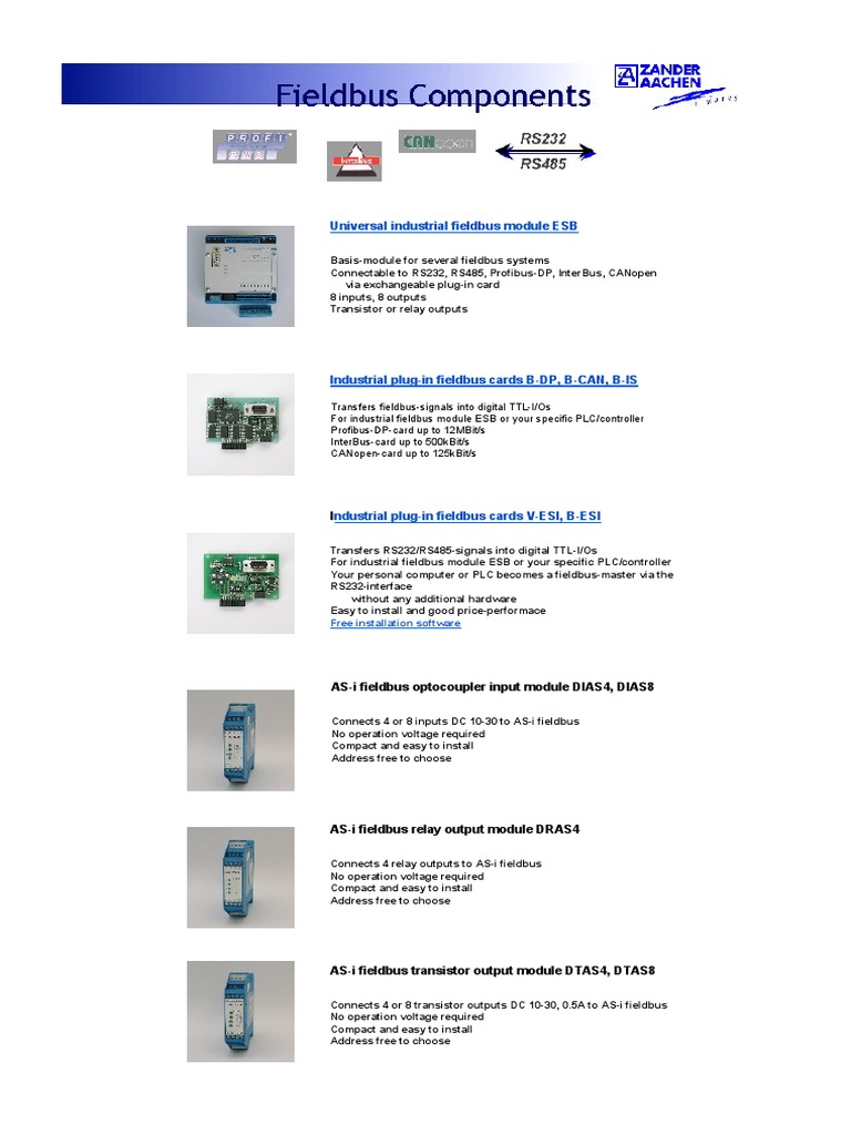 Universal Industrial Fieldbus Module ESB: Free Installation Software | PDF | Programmable Logic ...