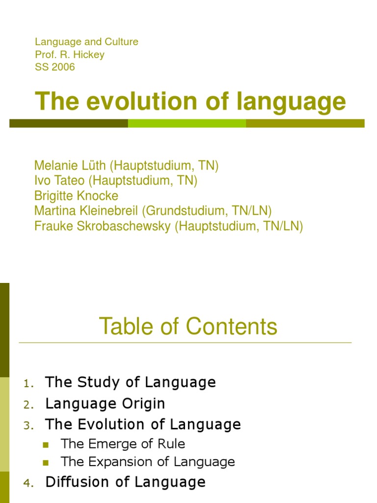 Evolution of Language | PDF | Origin Of Language | Preposition And ...