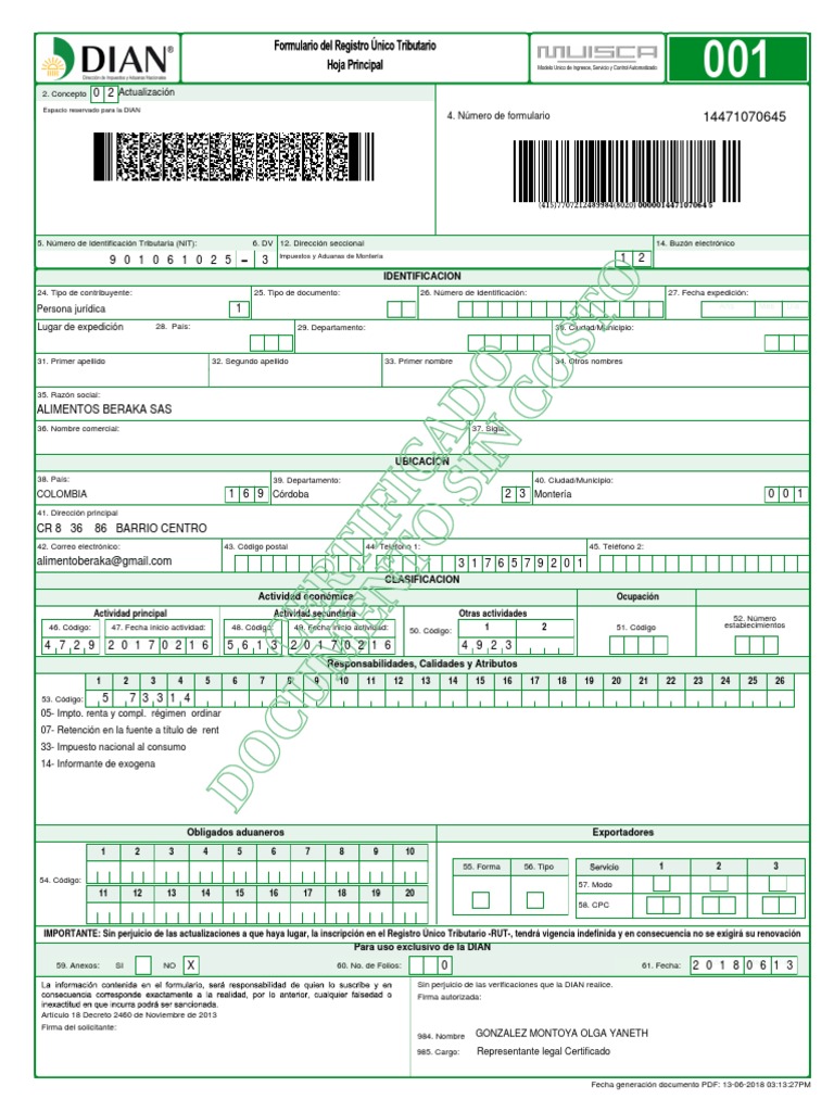 Formulario Rues Hojas 1 y 2 | PDF | Gobierno | Justicia