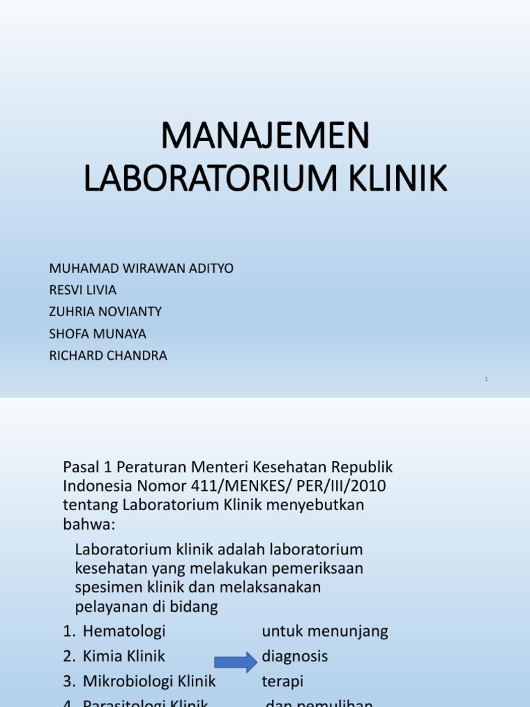 Manajemen Laboratorium Klinik-2 | PDF