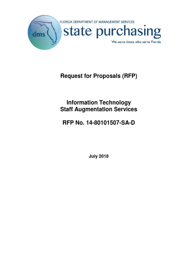 Florida RFP | PDF | Request For Proposal | Discovery (Law)