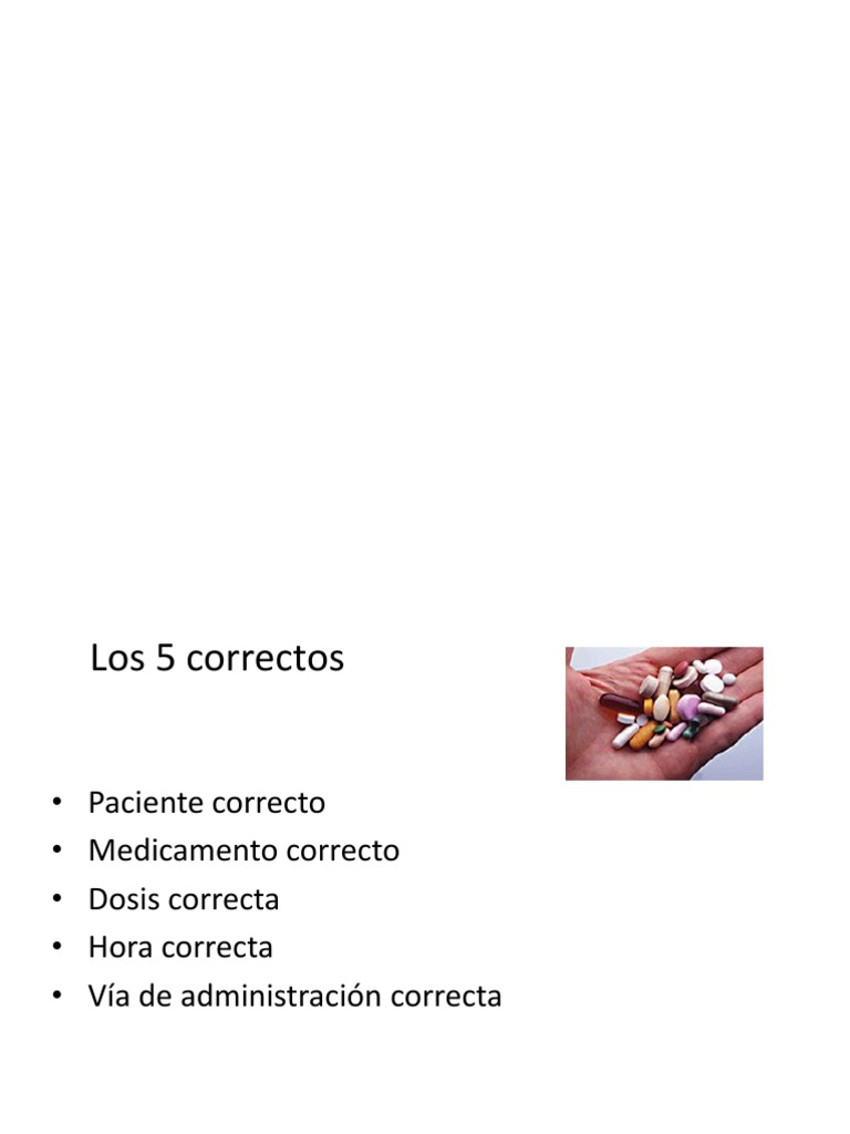 Los 5 Correctos en Administración de Medicamentos | PDF | Medicamentos ...