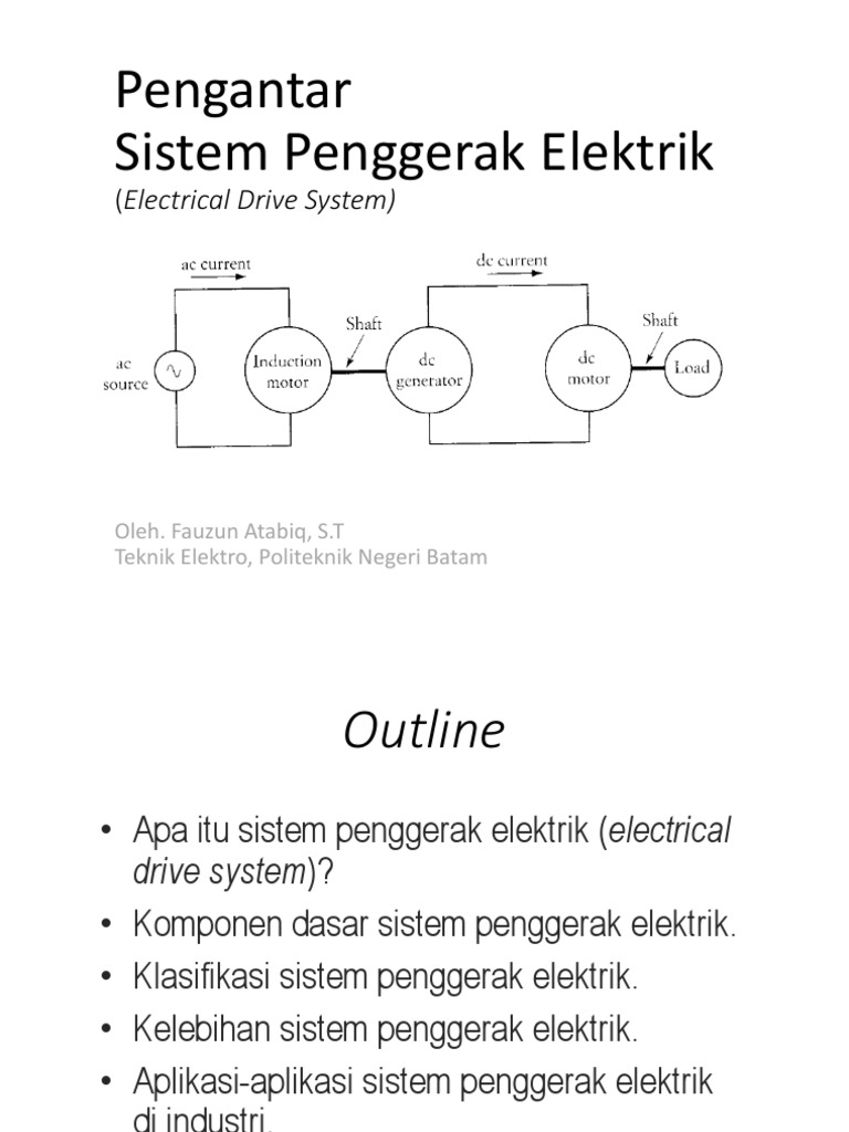 Sistem Penggerak Elektrik: Panduan Dasar | PDF | Sains & Matematika