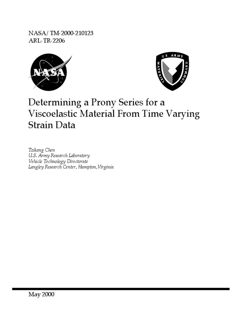Prony Series for Viscoelastic Materials | PDF | Viscoelasticity | Analysis