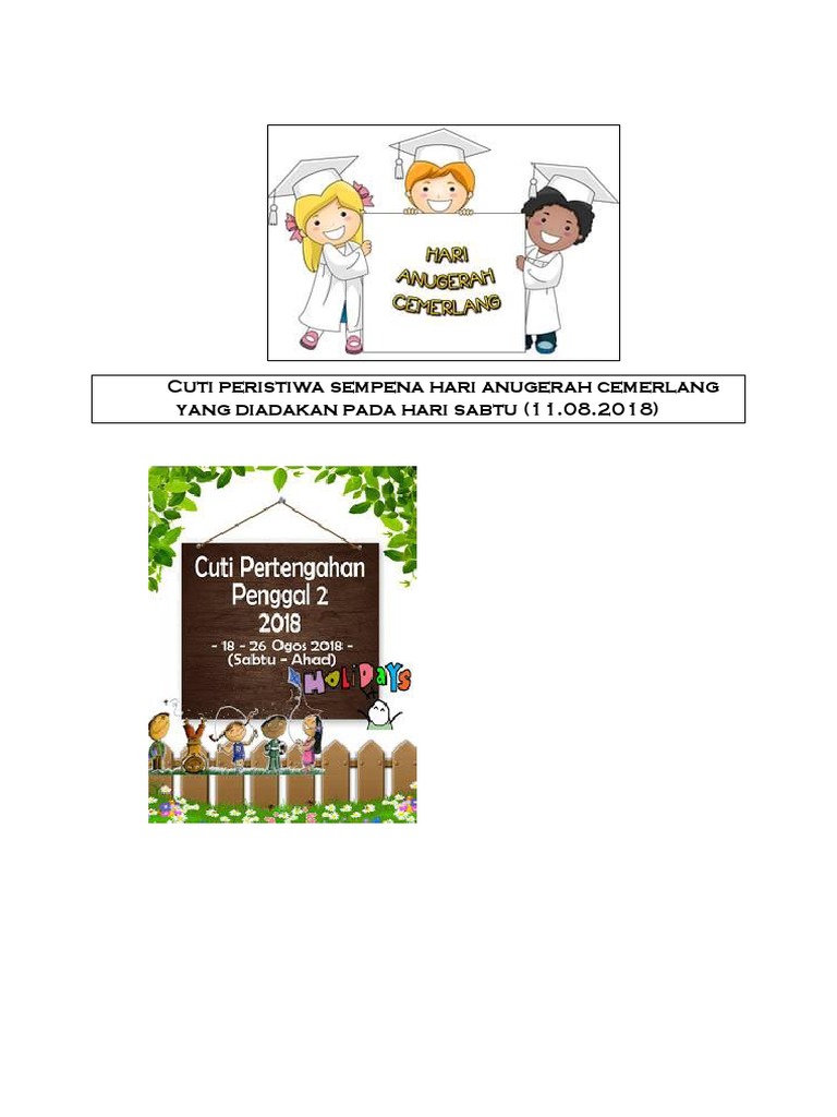 Divider Cuti Peristiwa Sempena Hari Anugerah Cemerlang Yang Diadakan ...