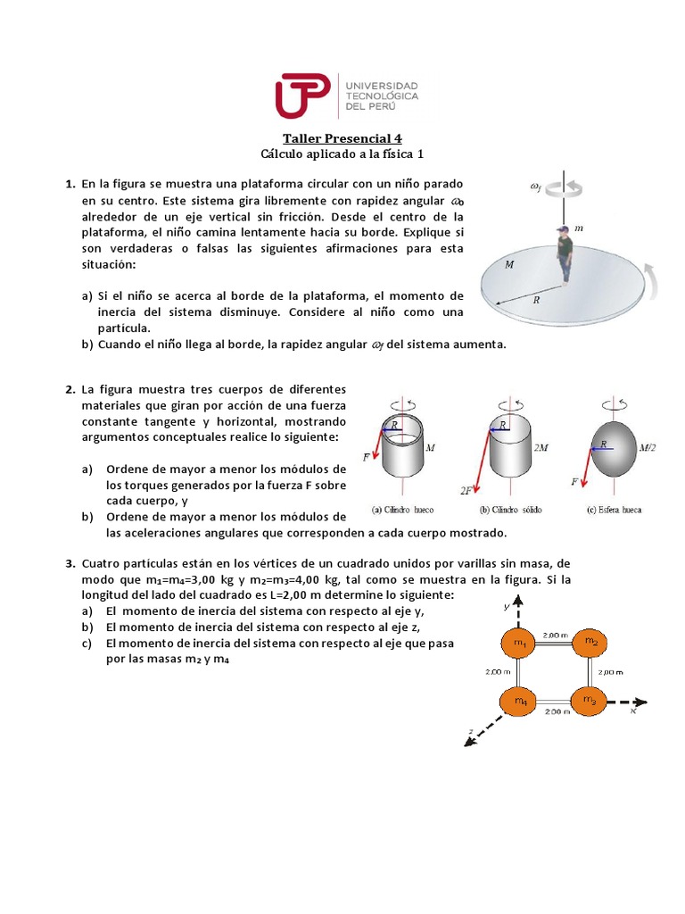 CAF 1 Taller Previo PC4 | PDF | Masa | Fricción