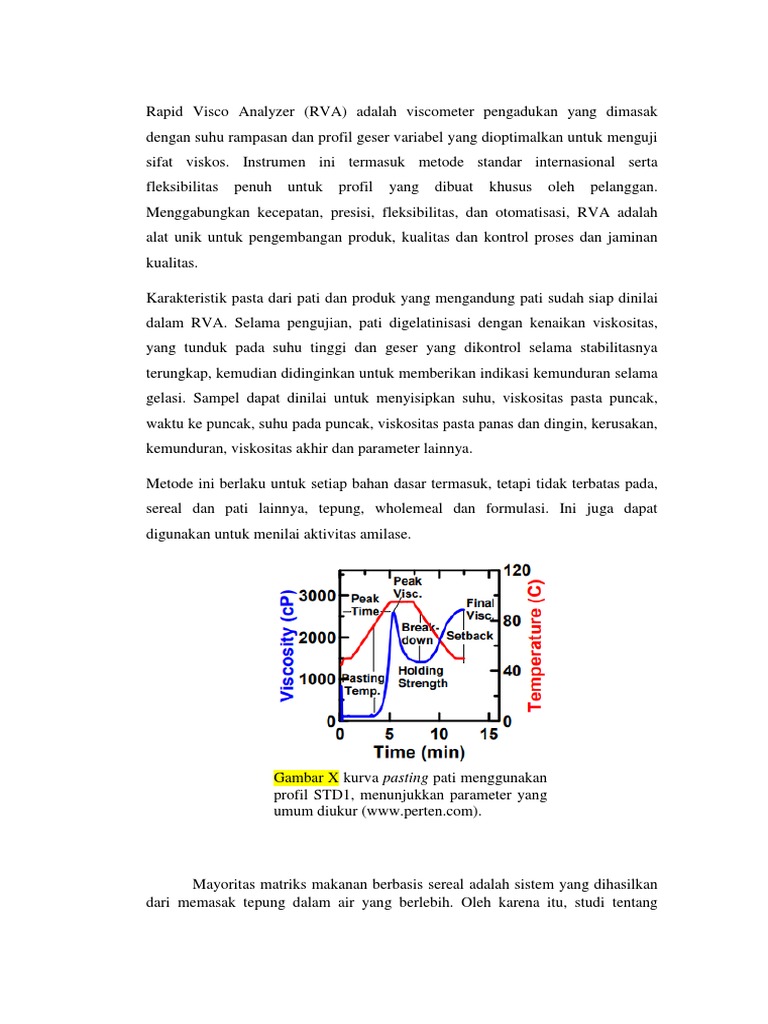 Analisis Viskositas dengan RVA | PDF