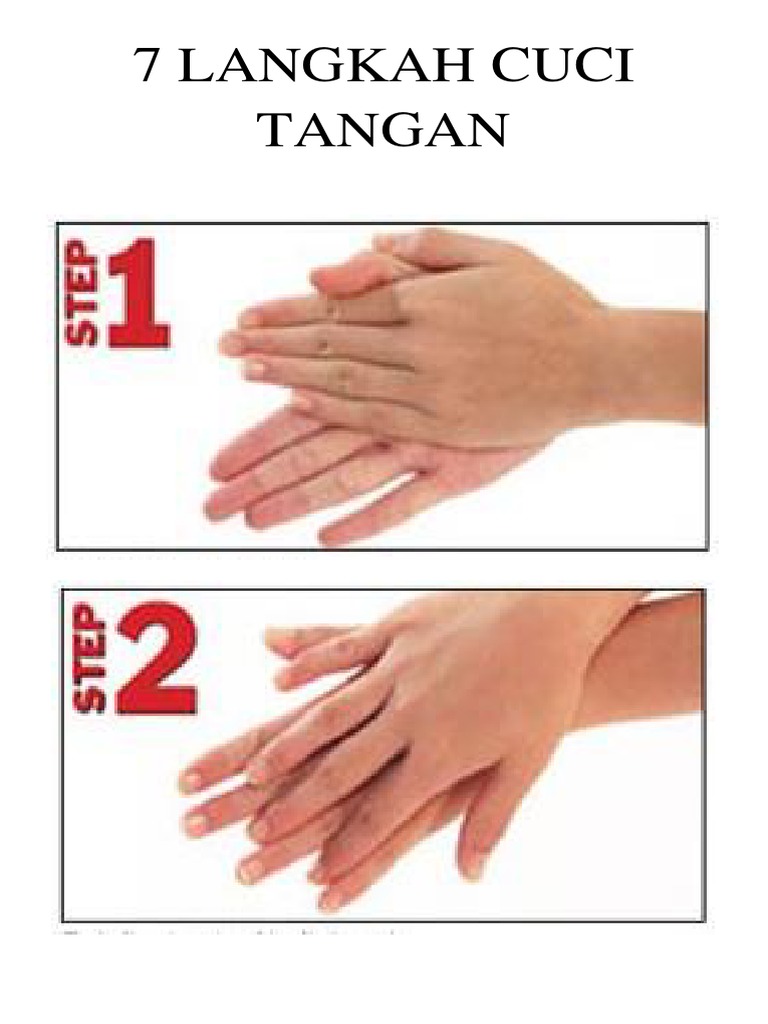 7 Langkah Cuci Tangan Poster | PDF