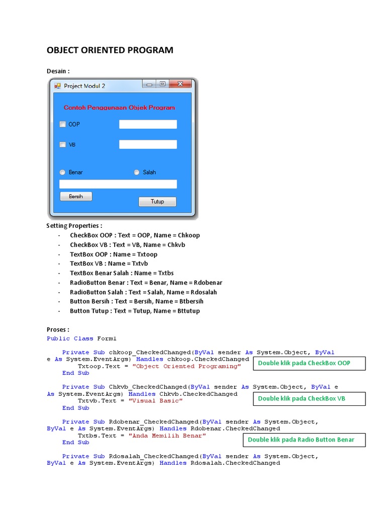 Object Oriented Program UI Design | PDF