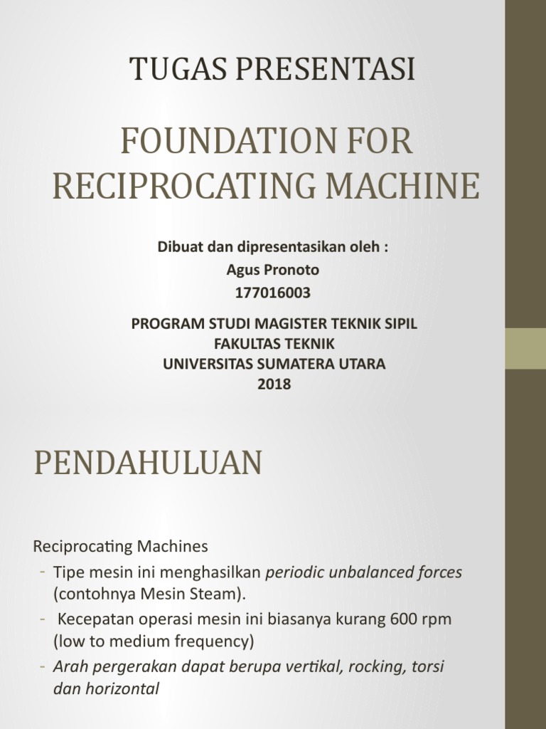 Foundation Reciprocating Machine | PDF