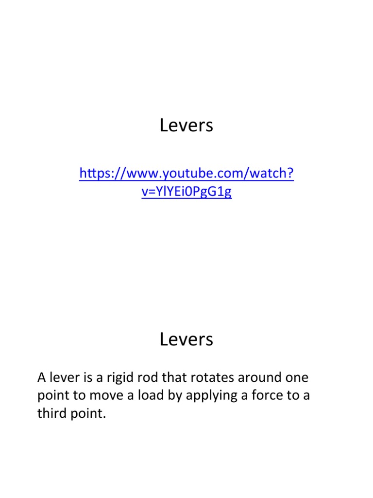 Levers Notes PDF | PDF | Lever | Kinematics