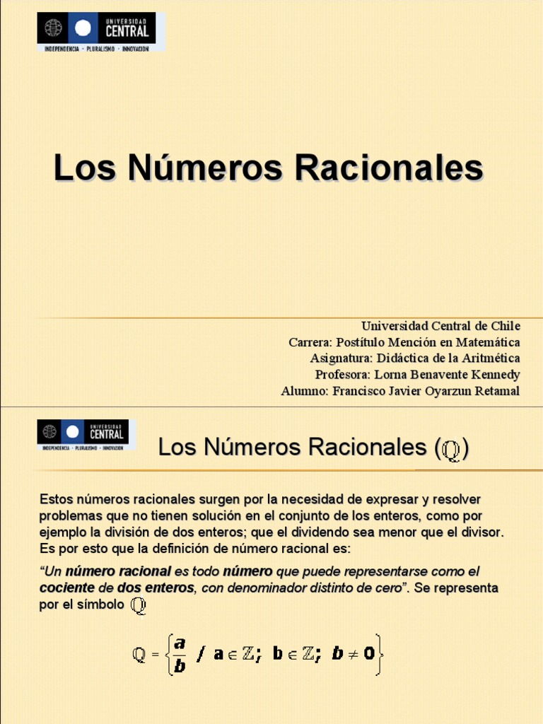 Didáctica de Números Racionales | PDF | Número racional | Exponenciación
