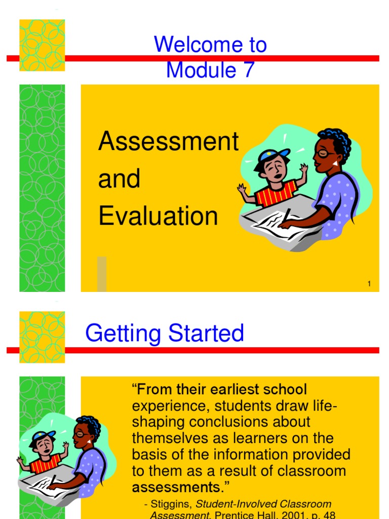 Module 7 Assessment and Evaluation Overview | PDF | Educational ...