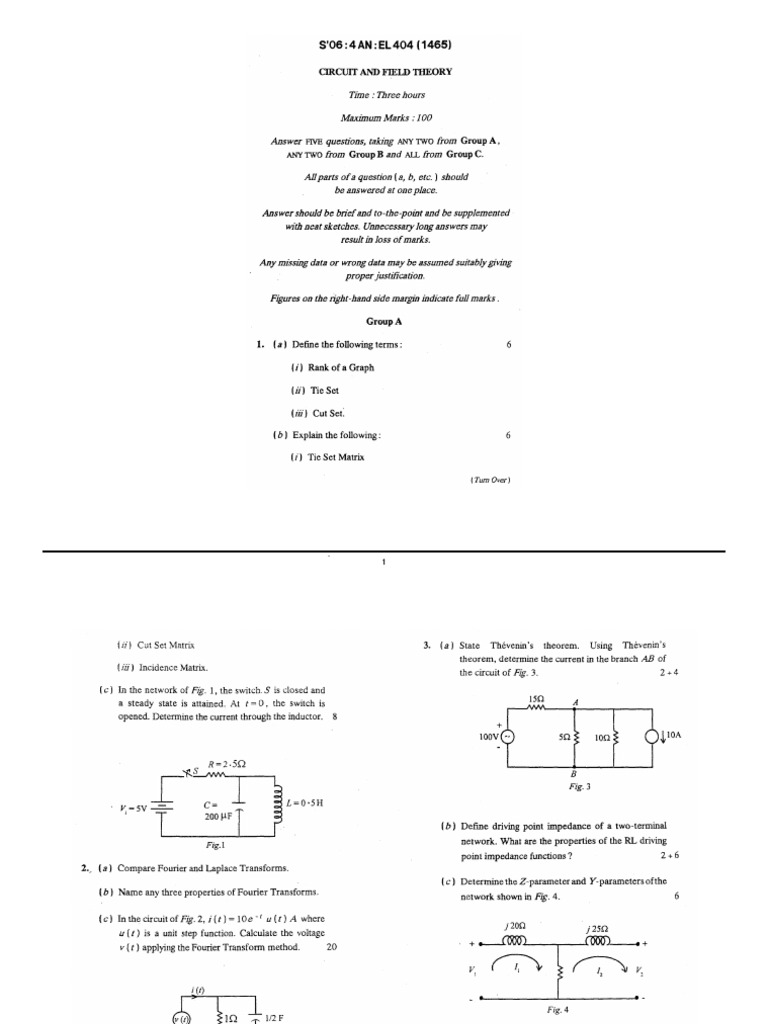 Analysis of Steady State and Transient Behavior in RLC Circuits and Resistive Networks | PDF ...