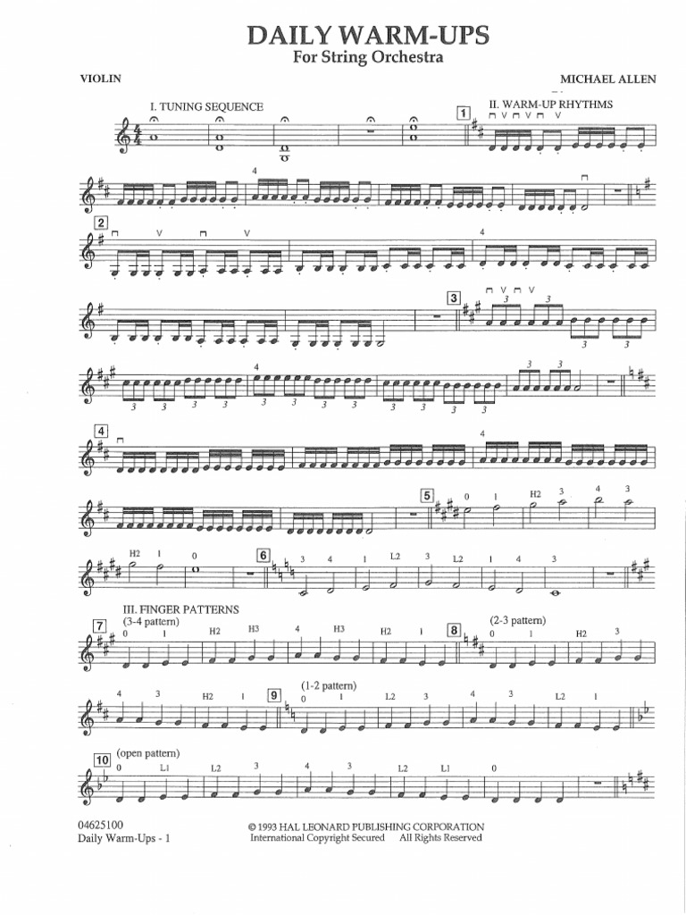 Daily Warm Up Strings 2012061511043909 PDF | PDF