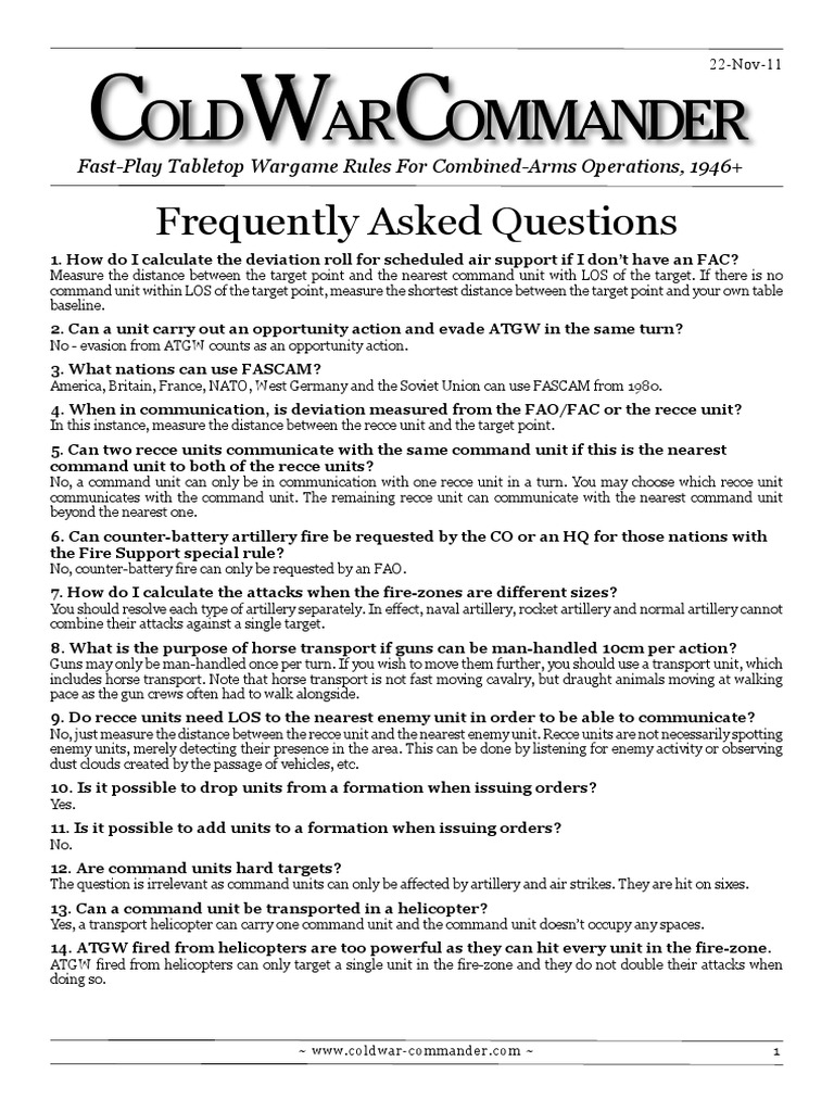 CWC Faq PDF | PDF | Artillery | Military