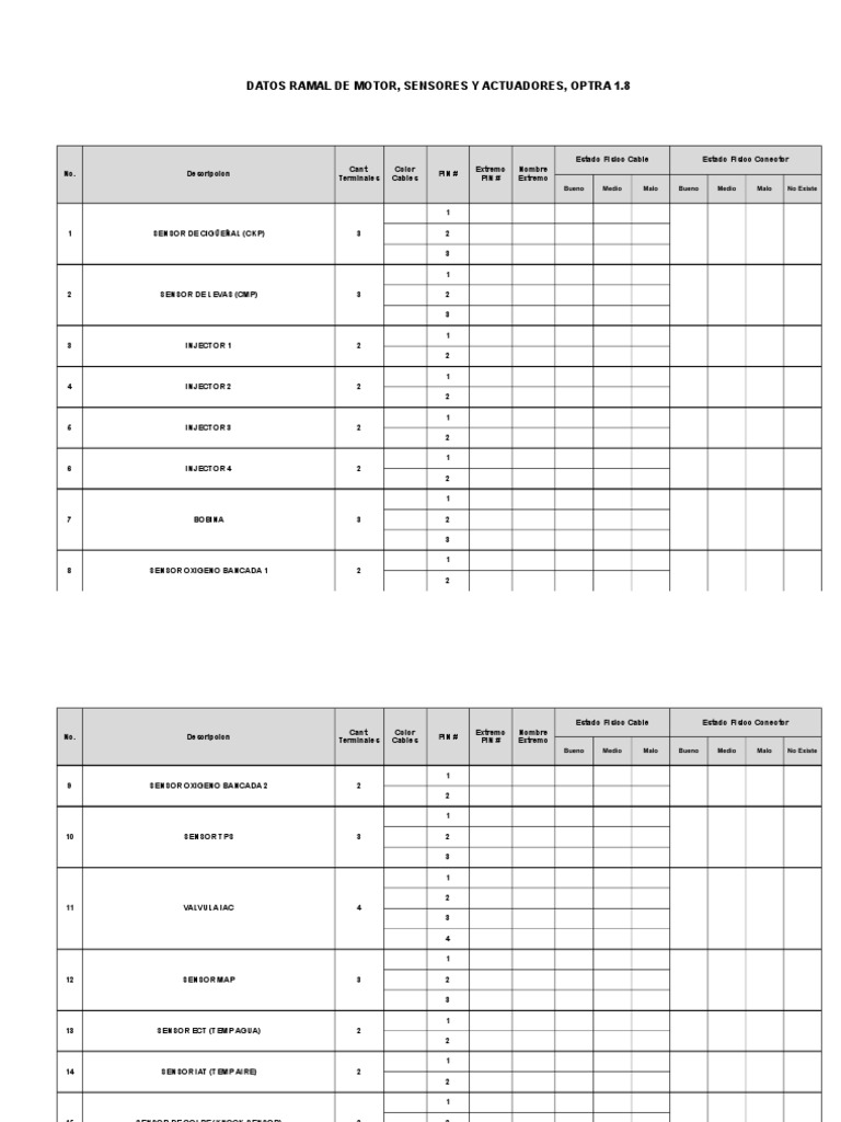 Datos Optra 1.8 | PDF | Motores | Máquinas rotativas