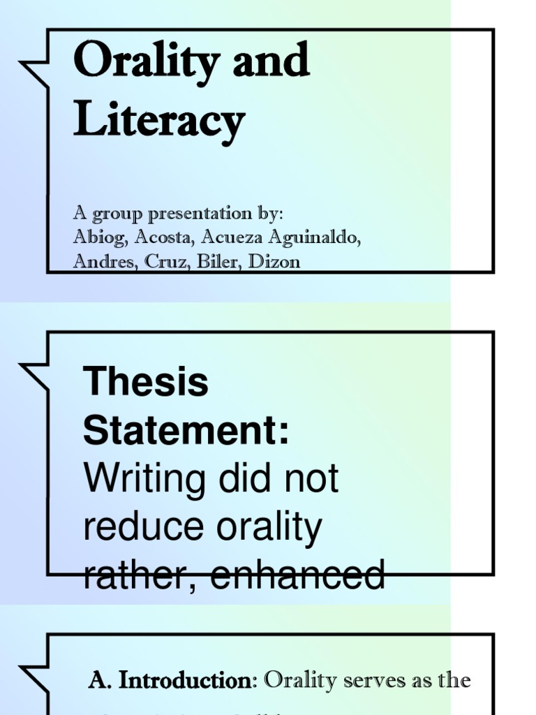 Orality and Literacy: Interconnected Systems | PDF