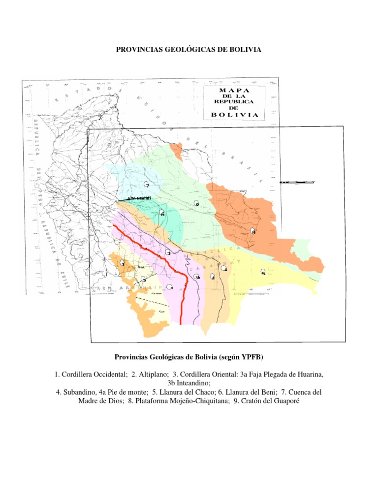 Provincias Geológicas de Bolivia | PDF | Andes | Bolivia