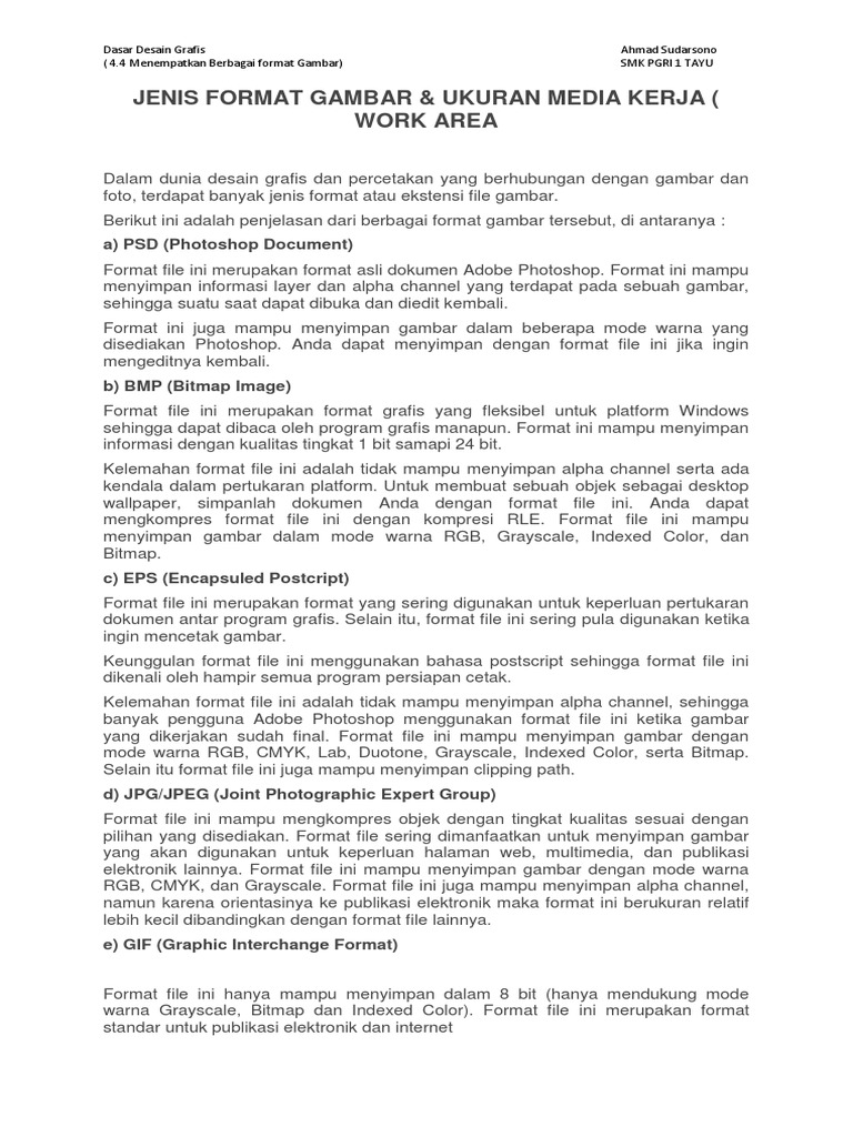 Jenis Format Gambar | PDF