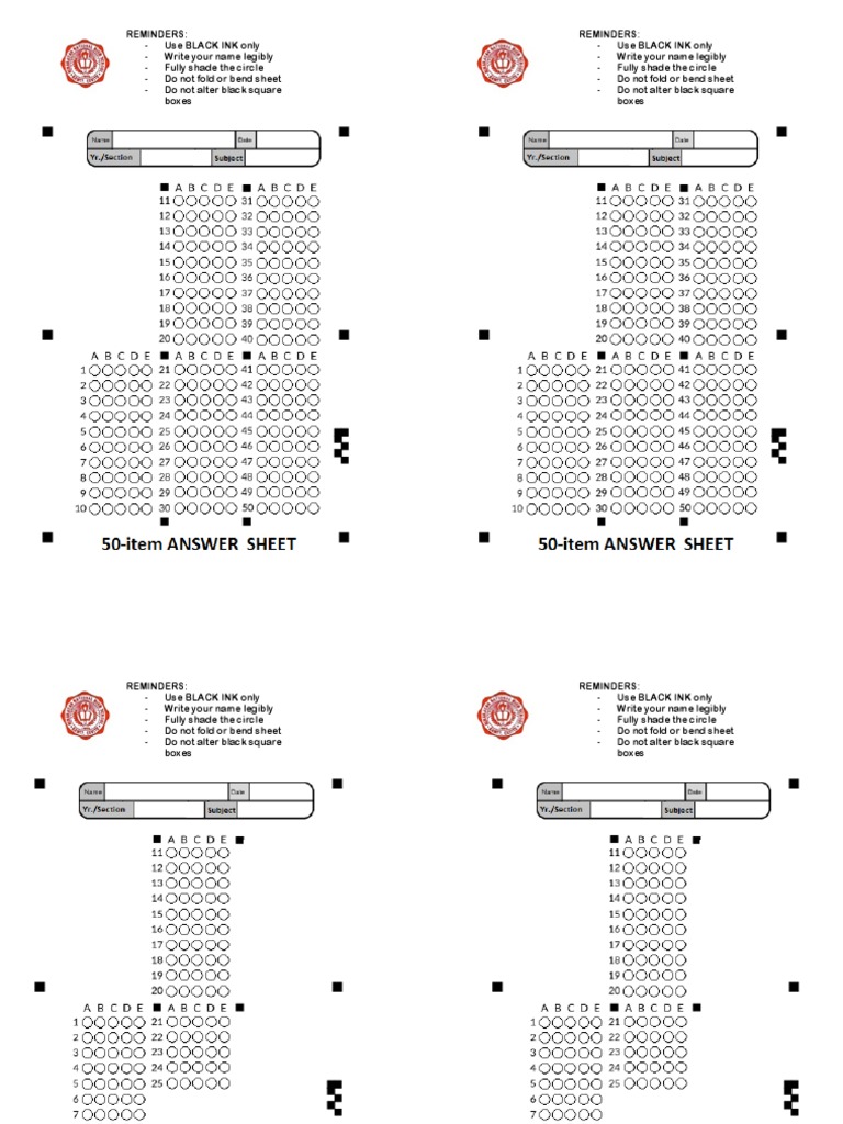 WINZIP Answer Sheets | PDF | Home & Garden | Art