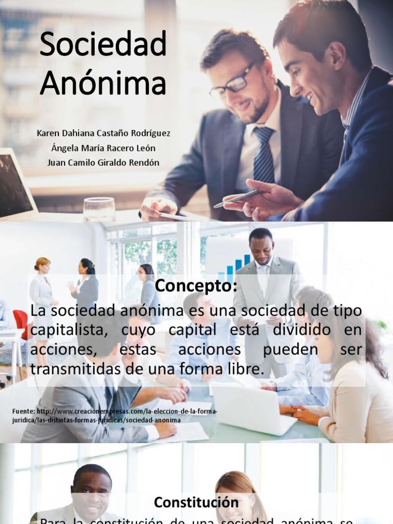 Sociedad Ano?nima | PDF | Compartir (Finanzas) | Sociedad de responsabilidad limitada
