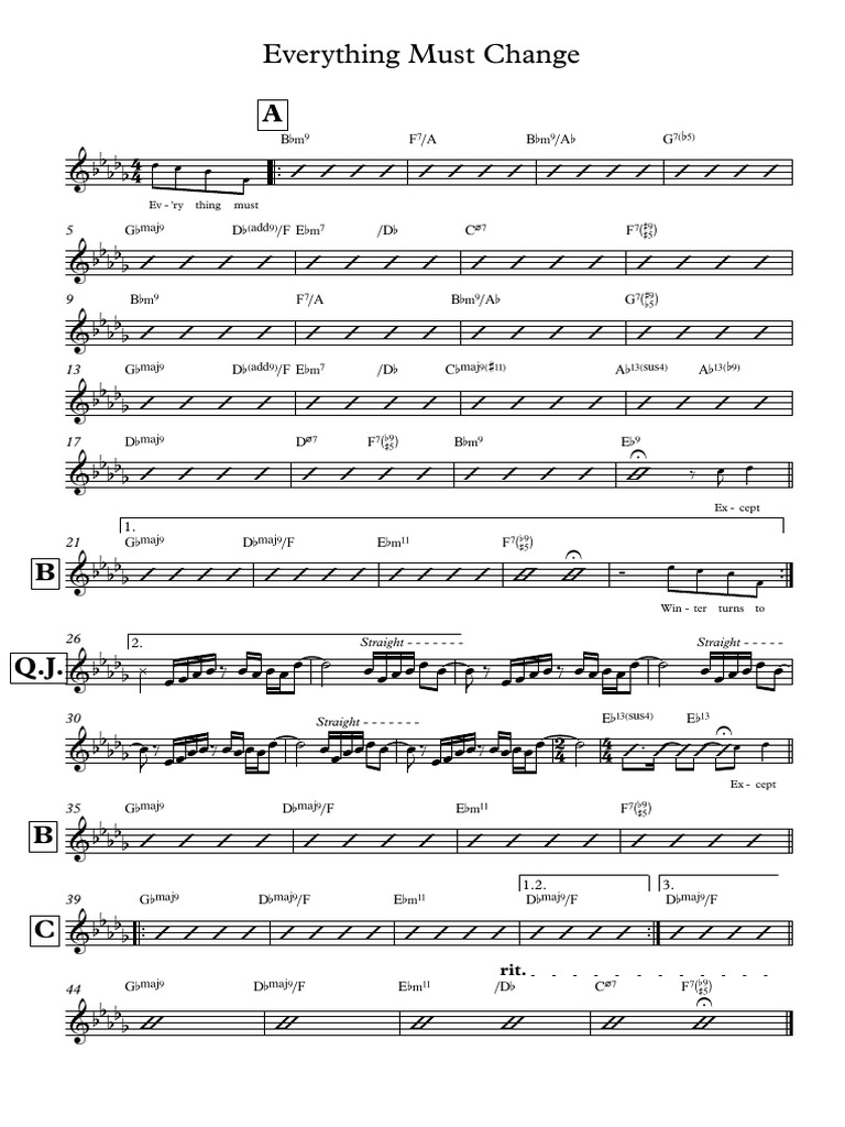 Everything Must Change - Full Score | PDF