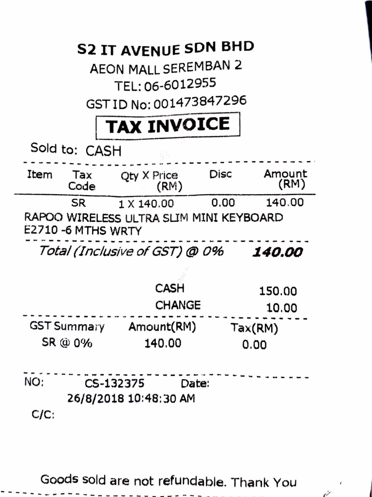 Tax Inv Ice: - Cs I3i375 - .. | PDF