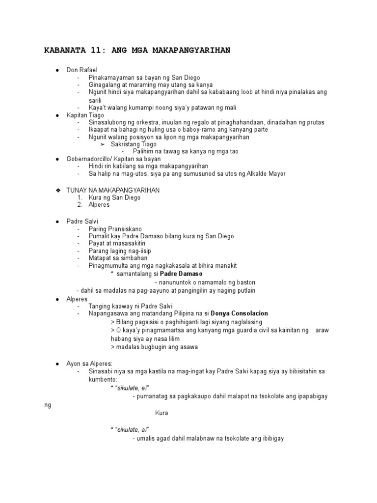 Kabanata 11-12 | PDF