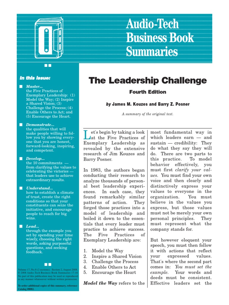 The Leadership Challenge | PDF | Goal | Leadership