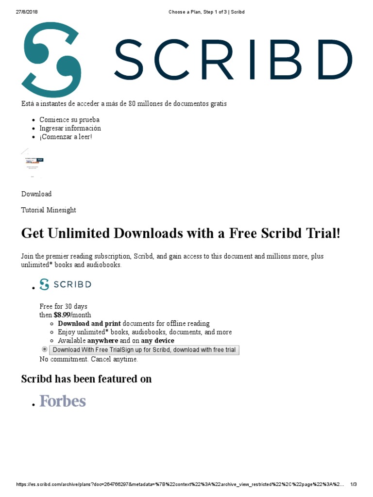 Get Unlimited Downloads With A Free Scribd Trial!: Scribd Has Been Featured On | PDF