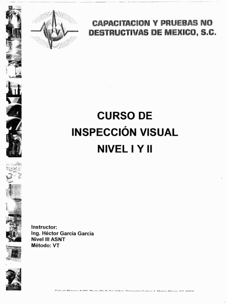Curso Inspeccion Visual | Descargar gratis PDF | Percepción visual | Soldadura