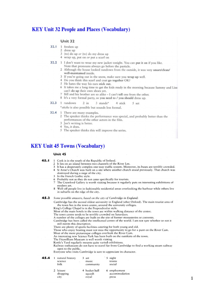 Key Vocabulary Class 1 | PDF