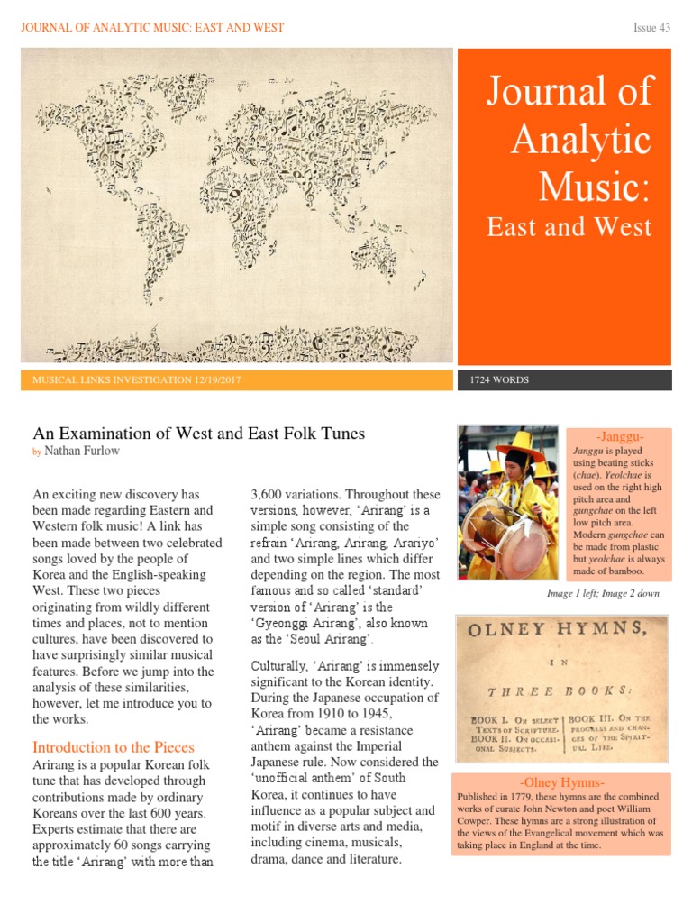 Journal of Analytic Music:: East and West | PDF | Amazing Grace | Rhythm