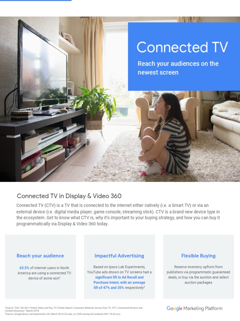 Connected TV Buying in DV360 Best Practices | PDF | Television | Advertising