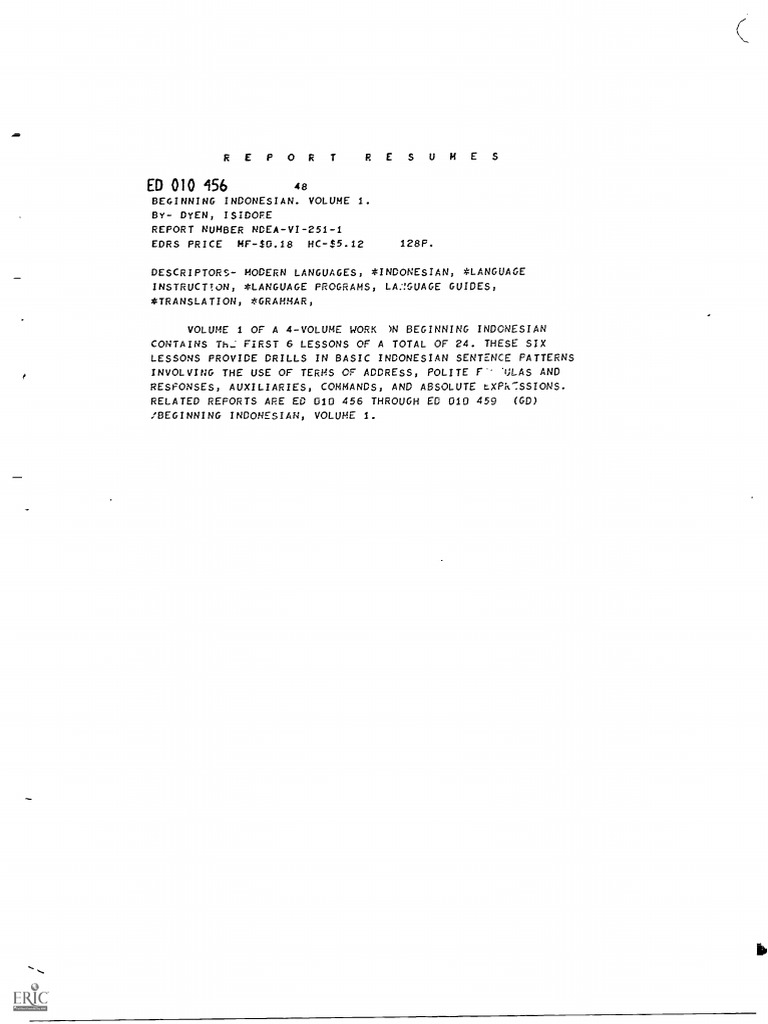 Learning Indonesian | PDF | Indonesian Language | English Language