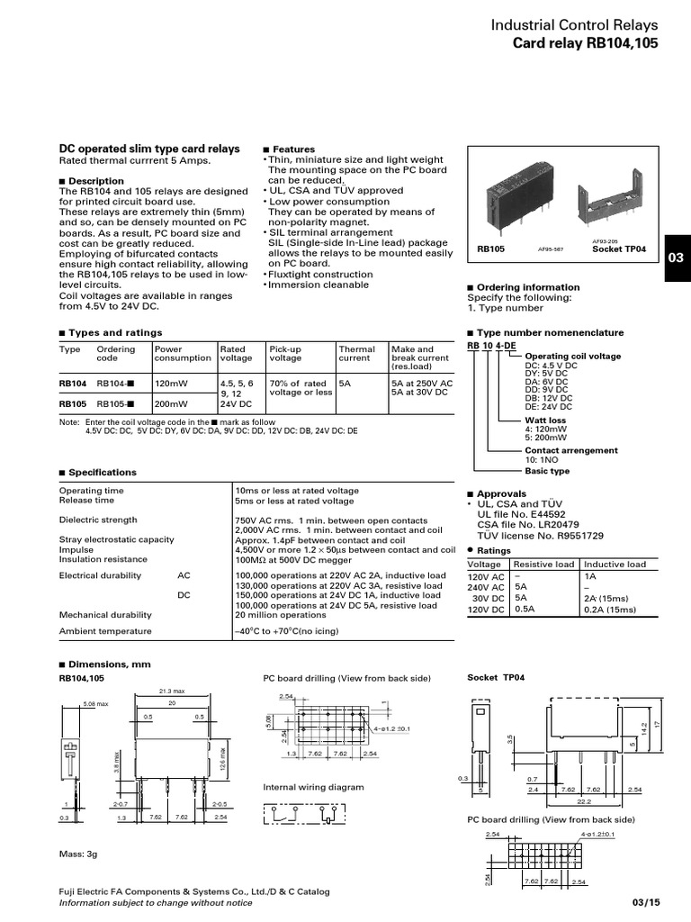 RB104 Deh | PDF | Relay | Direct Current